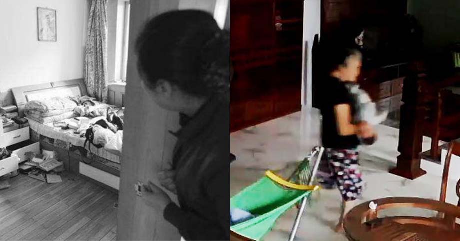 Bảo mẫu vừa về nhà liền rón rén bế đứa trẻ bỏ chạy, xem lại camera bố ...